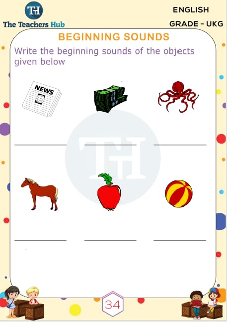 The Teachers Hub EVS, Mathematics & English Work Sheets For Class UKG ...