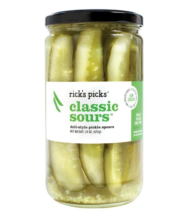 Amazon.com : Rick's Picks Classic Sours - Tangy Pickled Cucumber Spears ...