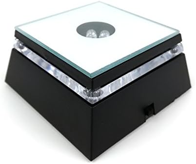 LED Rotating Plate for 3D Glass Figures Coaster Base with Colour ...