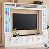 Amazon.com: LUXOAK 98 Inch Wall Unit Entertainment Center with LED ...
