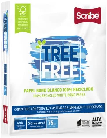 Scribe Copy Paper Plus Papel Bond Blanco Carta Paquete de 500 Hojas 75g ...