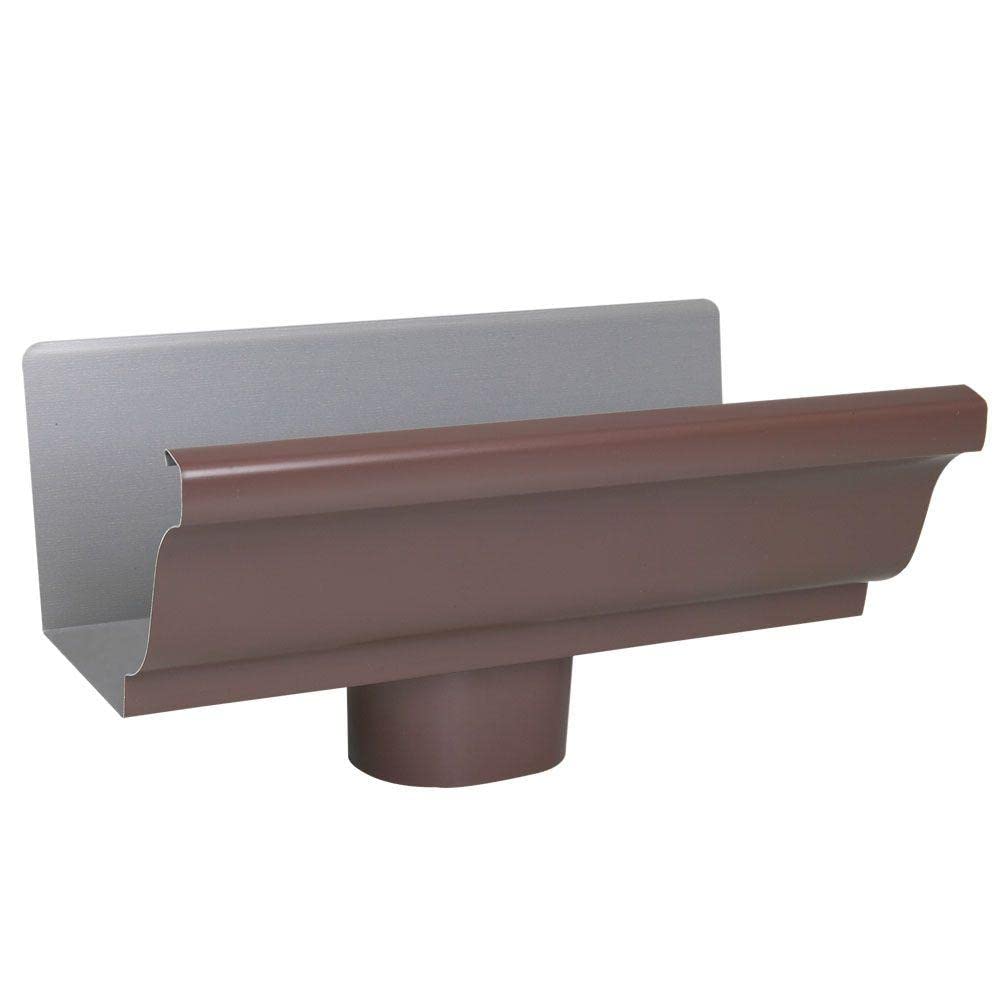 AMERIMAX HOME PRODUCTS 1901019 4-Inch Galvanized End/Drop, Brown ...