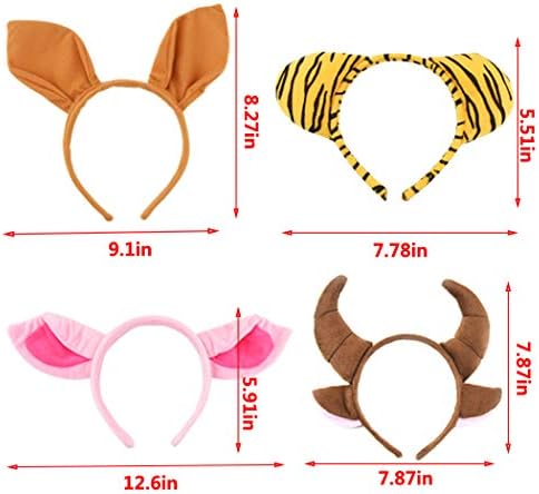 Amazon.com: 12 Pcs Zoo Animals Ears Headband Jungle Safari Animals ...