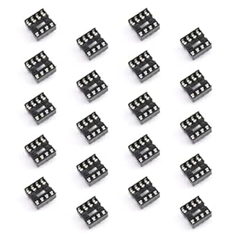 KITS4CREATORS Pack of 20 Pcs 8 Pin Dip Ic Socket Base Connector ...