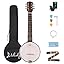 Amazon.com: Mulucky 5 String Banjo Mini - 28 Inch Travel Banjo Sapele ...