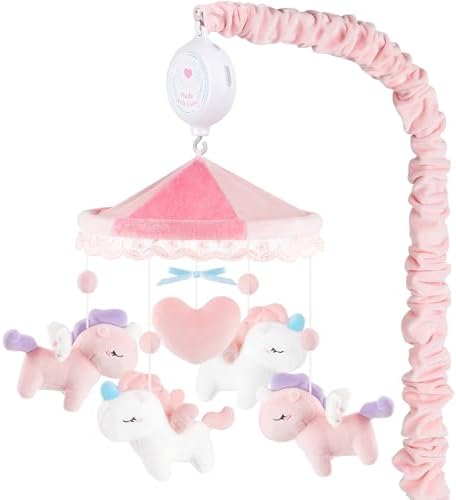 Amazon.com : PIIKAGO Unicorn Musical Crib Mobile for Girls - Baby ...