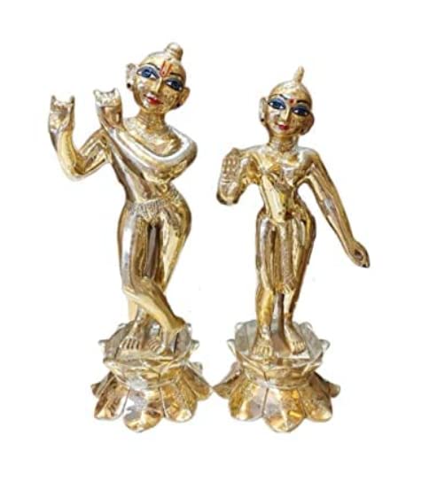 Buy Dharmik Pooja StoreAstadhatu Mix Brass Made Shri Radha Krishna Idol ...