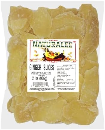 Amazon.com: Naturalee Dried & Crystallized Ginger Slices 2 lb - Healthy ...
