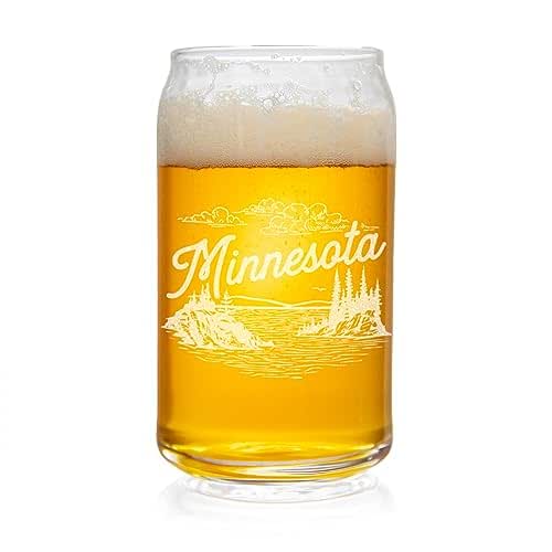 Amazon.com: Minnesota State Engraved Glasses - Beer Can : Handmade Products