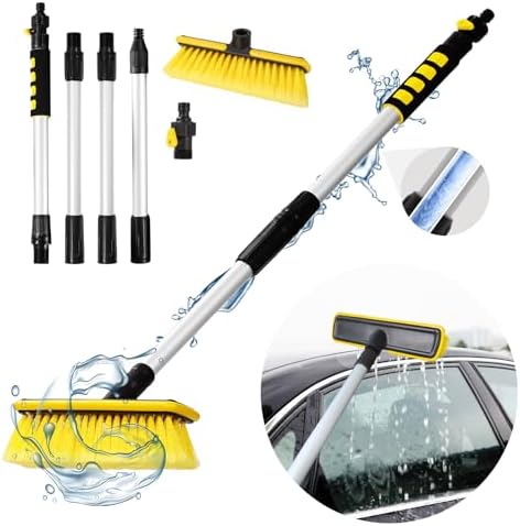 Amazon.com: 60" Car Wash Brush with Long Handle,Flow-Thru Soft Bristle ...