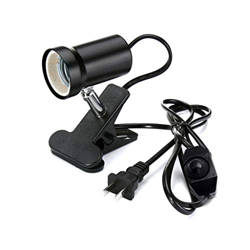 MD Lighting Mini Clamp Light Fixture for Reptile, 110V E26/E27 Ceramic ...