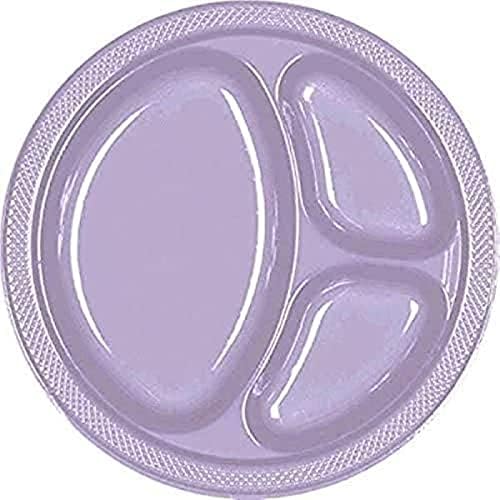 Amazon.com: Amscan 43033.04 Lavender, 20ct Divided Dinner Plates 20 Pcs ...