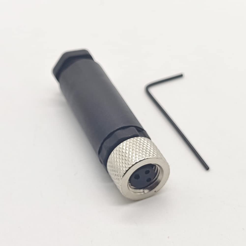 Amazon.com: FOWIUNYE M8 3 Pin Female Connector, Field Assembly Wireable ...