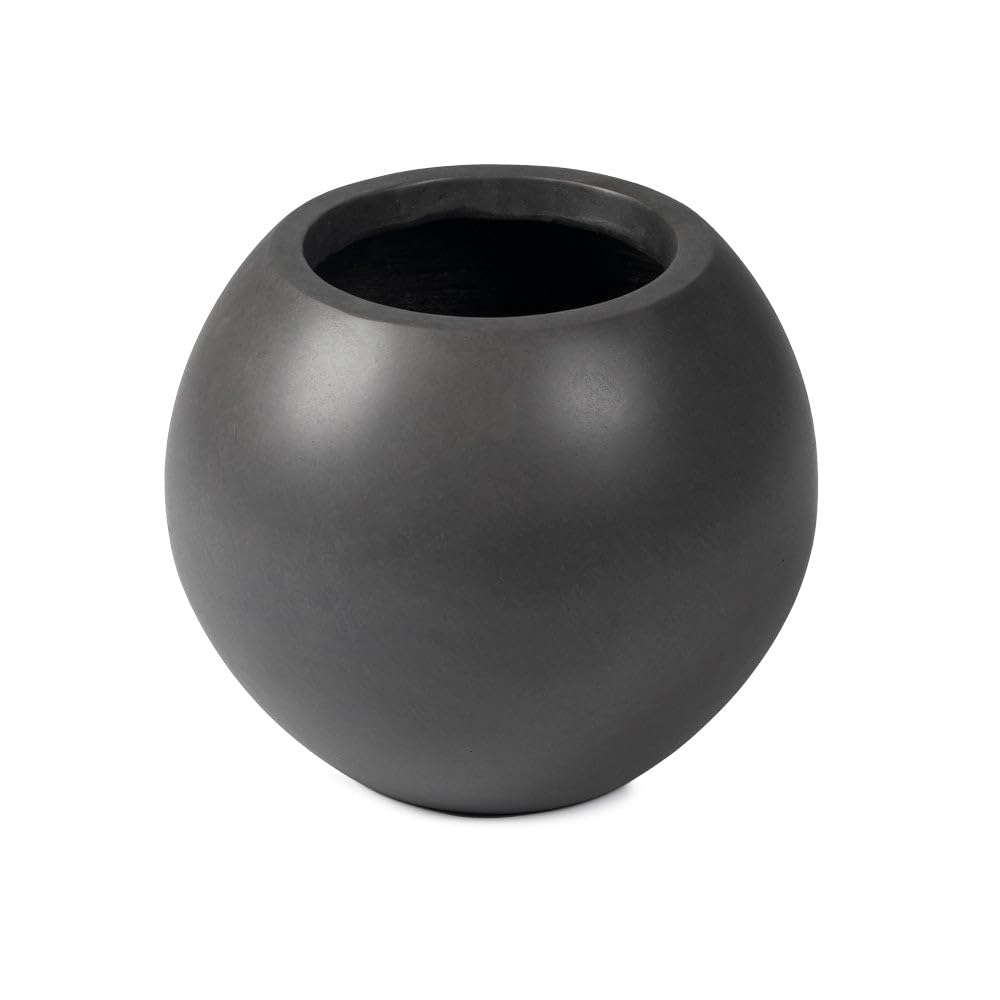 Amazon.com : Ash & Ember Onyx 16" D Ceramic Indoor Outdoor Round Sphere ...