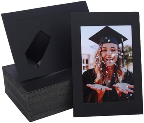 Amazon.com - Juvale 50 Pack Black Paper Picture Frames 4x6, Cardboard ...