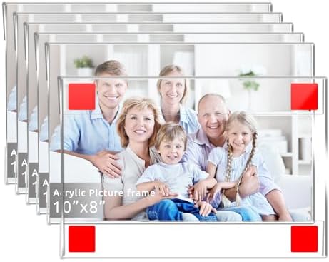 Amazon.com - Ludery 8x10 Acrylic Picture Frames Set of 6, Clear Photo ...