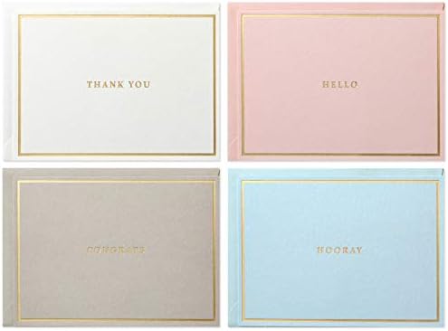 Amazon.com : Hallmark Signature Gold Boxed Stationery Note Cards ...