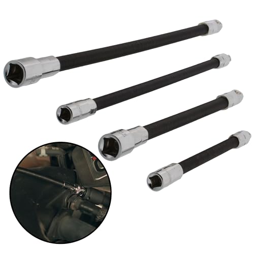 ABN Flexible Socket Extension Cables - 4pc Flex Socket Extension Bar ...