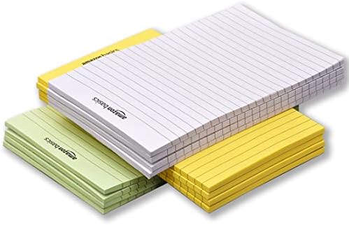 AmazonBasics Wide Ruled 5x 8 - Inch 50-Sheet Lined Writing Note Pad ...
