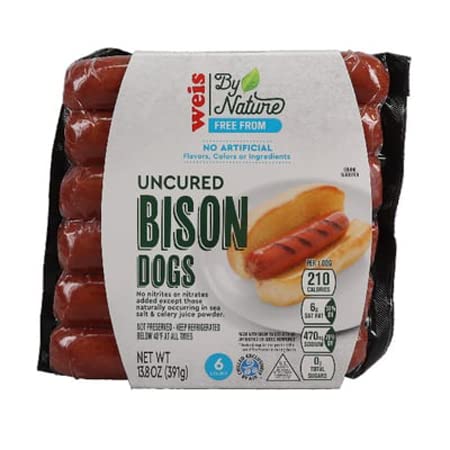 Amazon.com: Weis by Nature, Bison Hot Dog, 13.8 Ounce : Grocery ...