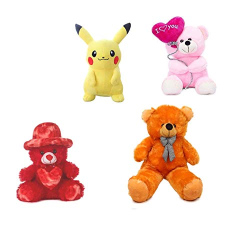 nkl Soft Teddy Bear with Heart Brown 3 feet (90 cm) +30cm Balloon Teddy ...