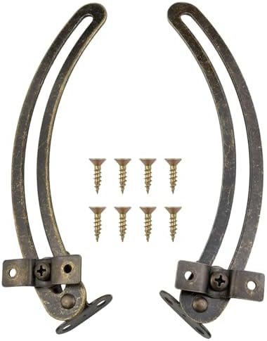 FINBe 2PCS Lid Support Hinge Cabinet Support Hinge with 8 Screws Curved ...