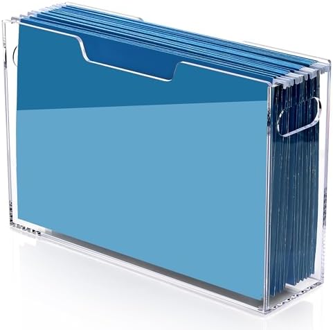 Amazon.com : Acrylic File Folder Organizer, Hanging File Organizer Box ...