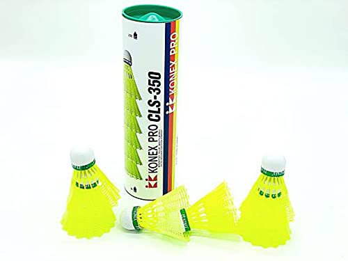 Buy PLYR Nylon Shuttle Cock CIS-350 with Wooden Cork Base (Yellow) Set ...