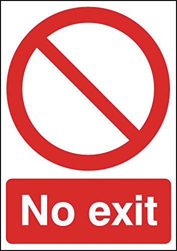 Señales y etiquetas amzfe052 a4sav "A4 no salida" prohibición seguridad ...