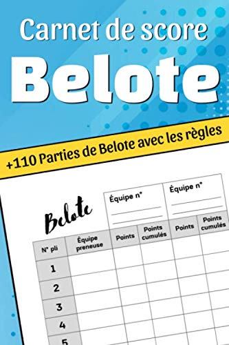 Amazon.fr - Carnet de score Belote: Bloc de score pour parties de ...