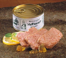 Hausgemachte Mettwurst gekocht | 200g Dose | Traditionell gekochte ...