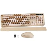 Amazon.com: Wireless Keyboard and Mouse Combo - Round Keycaps, Full ...