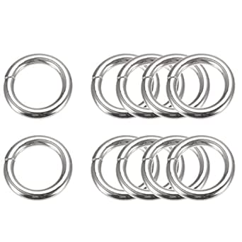 Amazon.com: uxcell Metal O Rings, 10pcs 16mm(0.63") ID 3.8mm Thickness ...