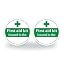 Set of 4 First aid kit here Safety Signs - 95mm Waterproof Indoor ...