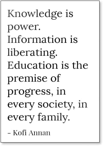 Amazon.com: Knowledge is Power. Information is liberating. E... - Kofi ...
