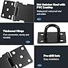 Padlock Latch Lock, 4Inch Stainless Steel Hasp Latch with Padlock Keys ...