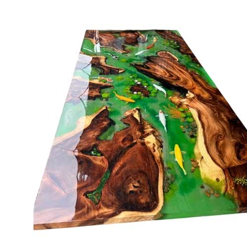 Amazon.com: Table Koi Resin, Living Room Table Resin, Table Coffee ...