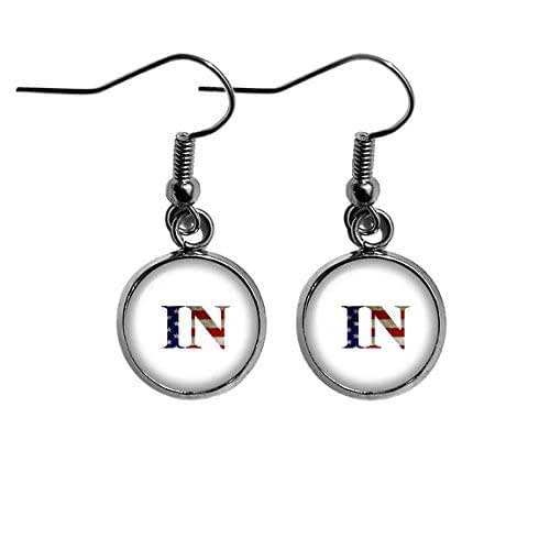 Amazon.com: United States State Initials Flag Indiana IN Surgical Steel ...