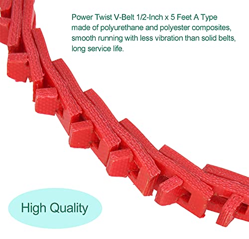 Snapklik.com : 5FT Power Twist V-Belt A Type, 1/2-Inch X 5 Feet ...