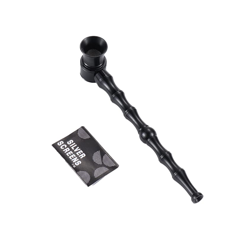 Pur-Pfeife | +5 Edelstahlsiebe | Hochwertige Metallpfeife 13cm ...