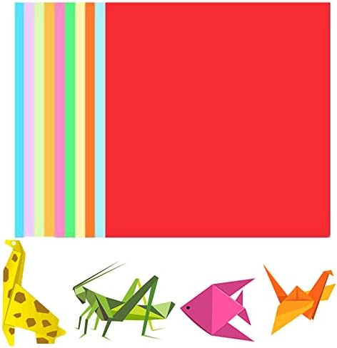 100 Sheets Origami Paper, 15 x 15cm Square Coloured Paper for Origami ...