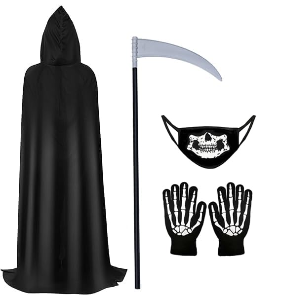 Halloween Costume Grim Reaper Costume - Set - Halloween Cape Halloween ...