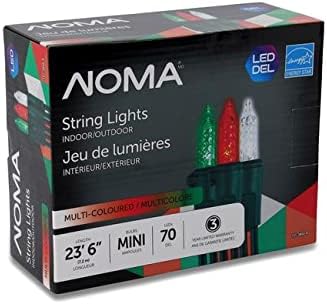 Noma Premium Mini LED Christmas Lights | 70 Red, Green & Pure White ...