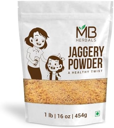 Amazon.com: MB Herbals Jaggery Powder 1 lb 16 oz 454g | Raw Untreated ...