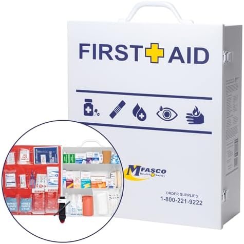 Amazon.com: UniShield 4-Shelf Restaurant Metal 1st Aid Cabinet Class B ...