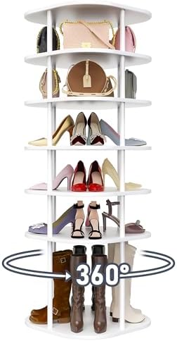 Amazon.com: Original Rotating Shoe Rack A square Tower,original 7-tier ...