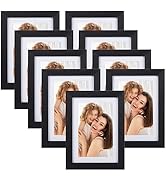 EYMPEU Grey 6x4 Photo Frame with Twine, Four Horizontal 6x4 Frames ...
