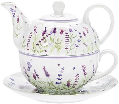 Lesser & Pavey Lavender Tea-for-One Set : Amazon.co.uk: Home & Kitchen