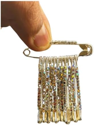 Amazon.com: Kàllos 12-Piece Silver Safety Pins with Faux Crystal ...