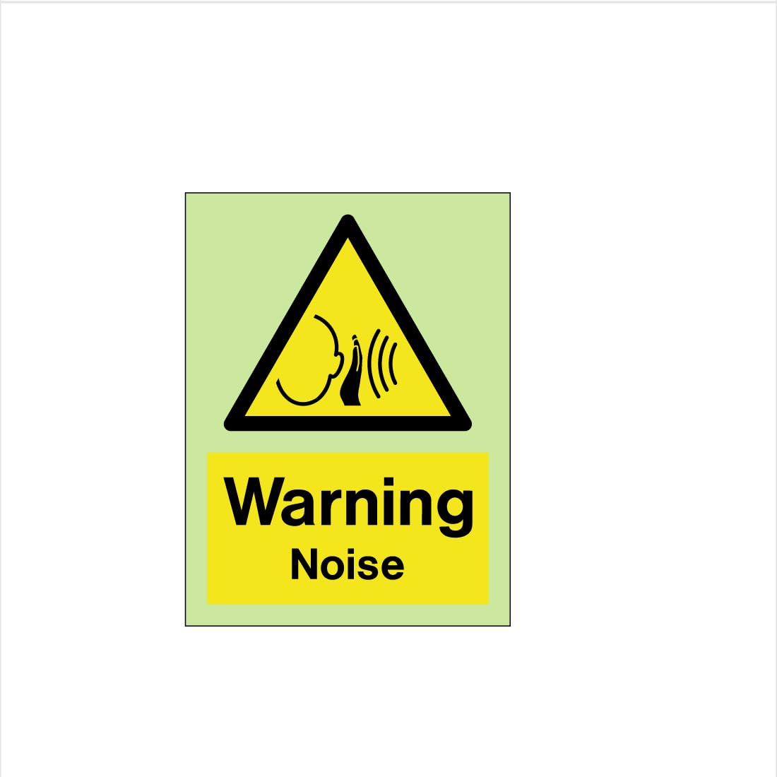 Warning Noise Sign Glow Sticker |Waterproof Radium Night Glow ...